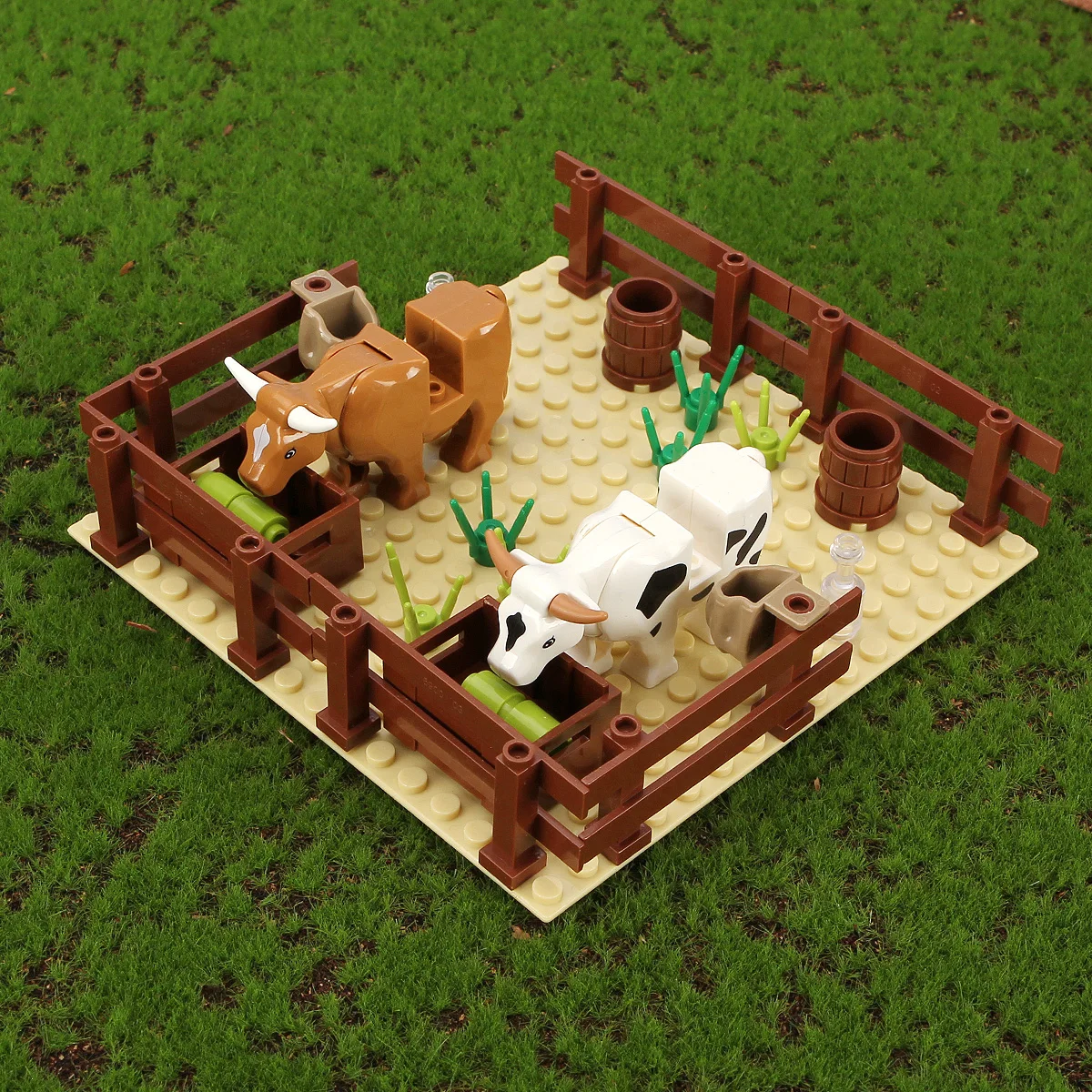 Funny Animal Assembly Block Toys, Cowshed, Pigsty, Sheepfold, Duck Pond ...