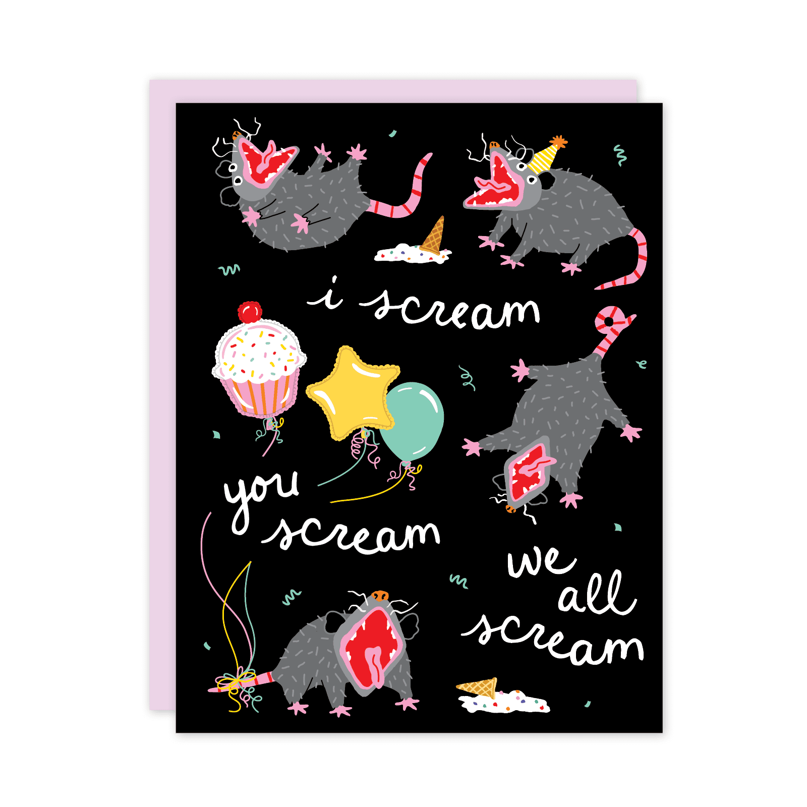 Funny Animal Birthday Card – "I Scream, You Scream, We All Scream ...