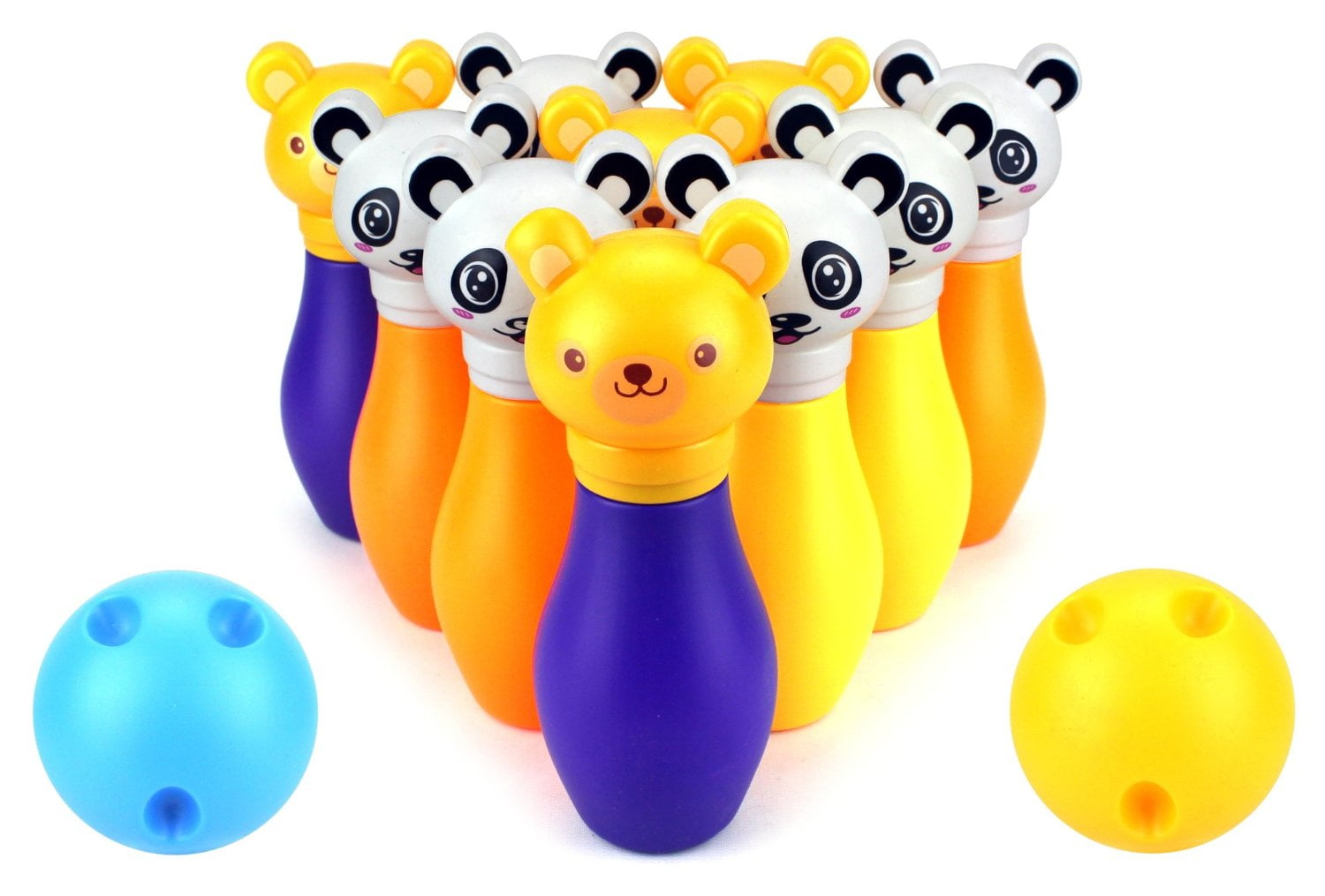 Funny Animal Bowling Children's Kid's 12 Piece Toy Bowling Playset w ...