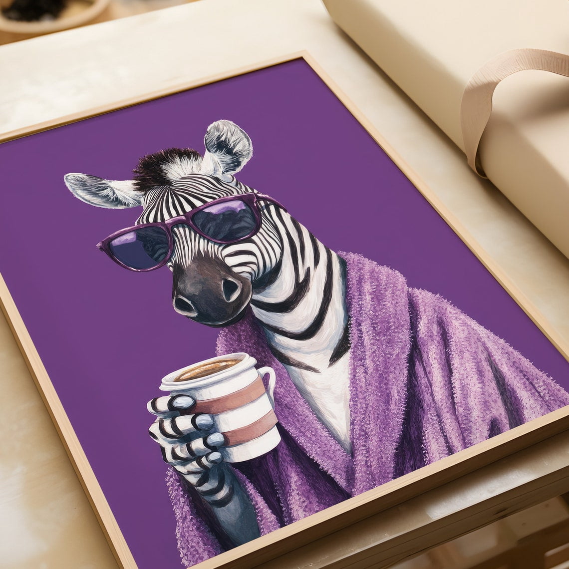 Funny Animal Poster For Office & Kitchen Funny Wall Art Coffee Poster ...
