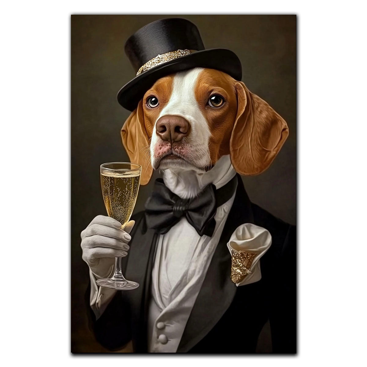 Funny Animal Wall Art Plott Hound Dog Drinking Wine Wall Art, Funny Dog ...