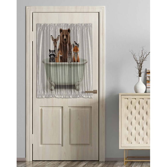 Funny Animals Blackout Curtains, French Door Curtains for Door Window ...