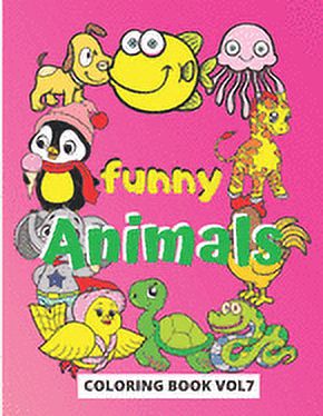 Funny Animals Coloring Book: coloring book from a series of 9 books ...
