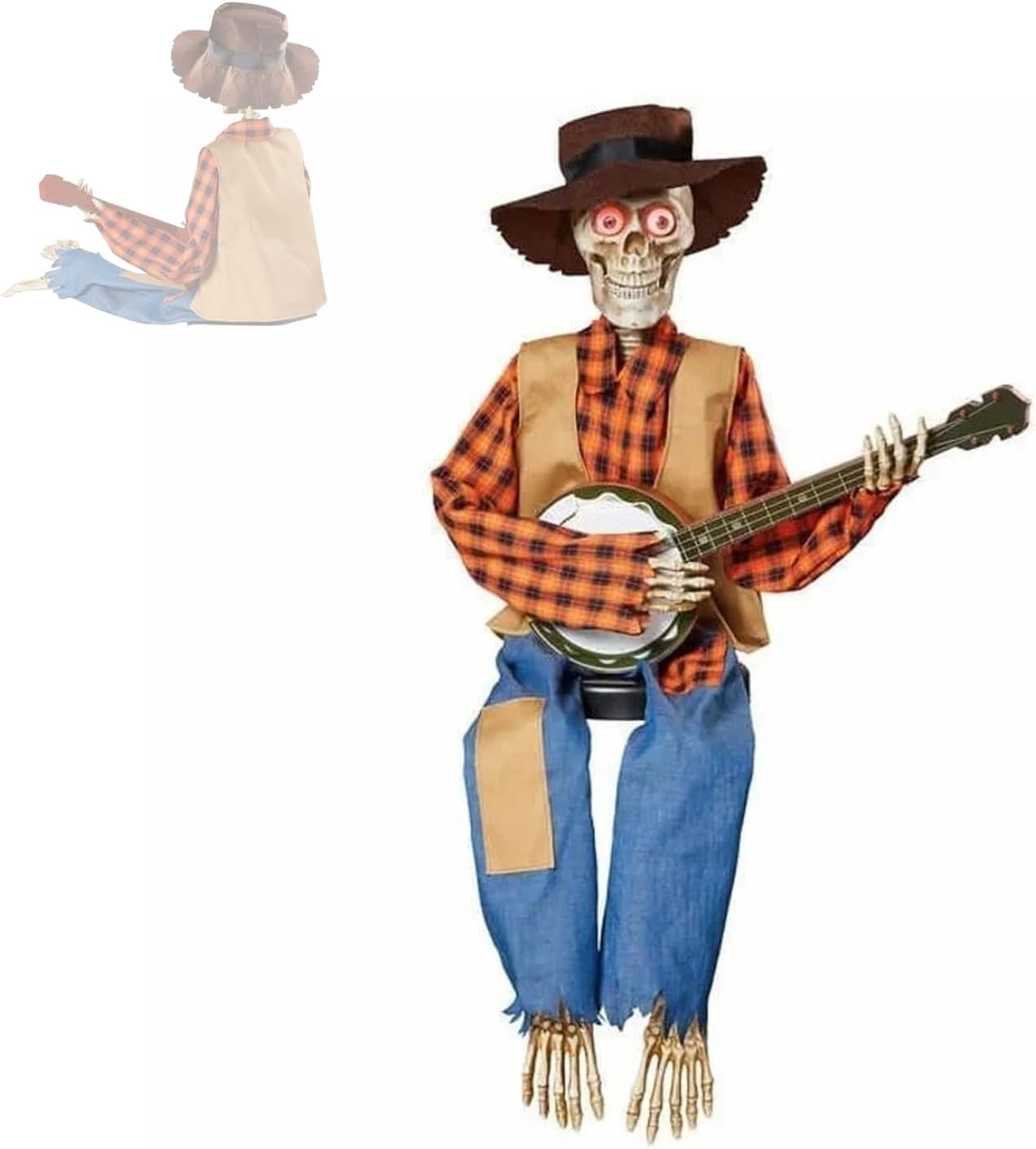 Funny Animated Dueling Banjo Skeletons, Halloween Fall Banjo Playing ...