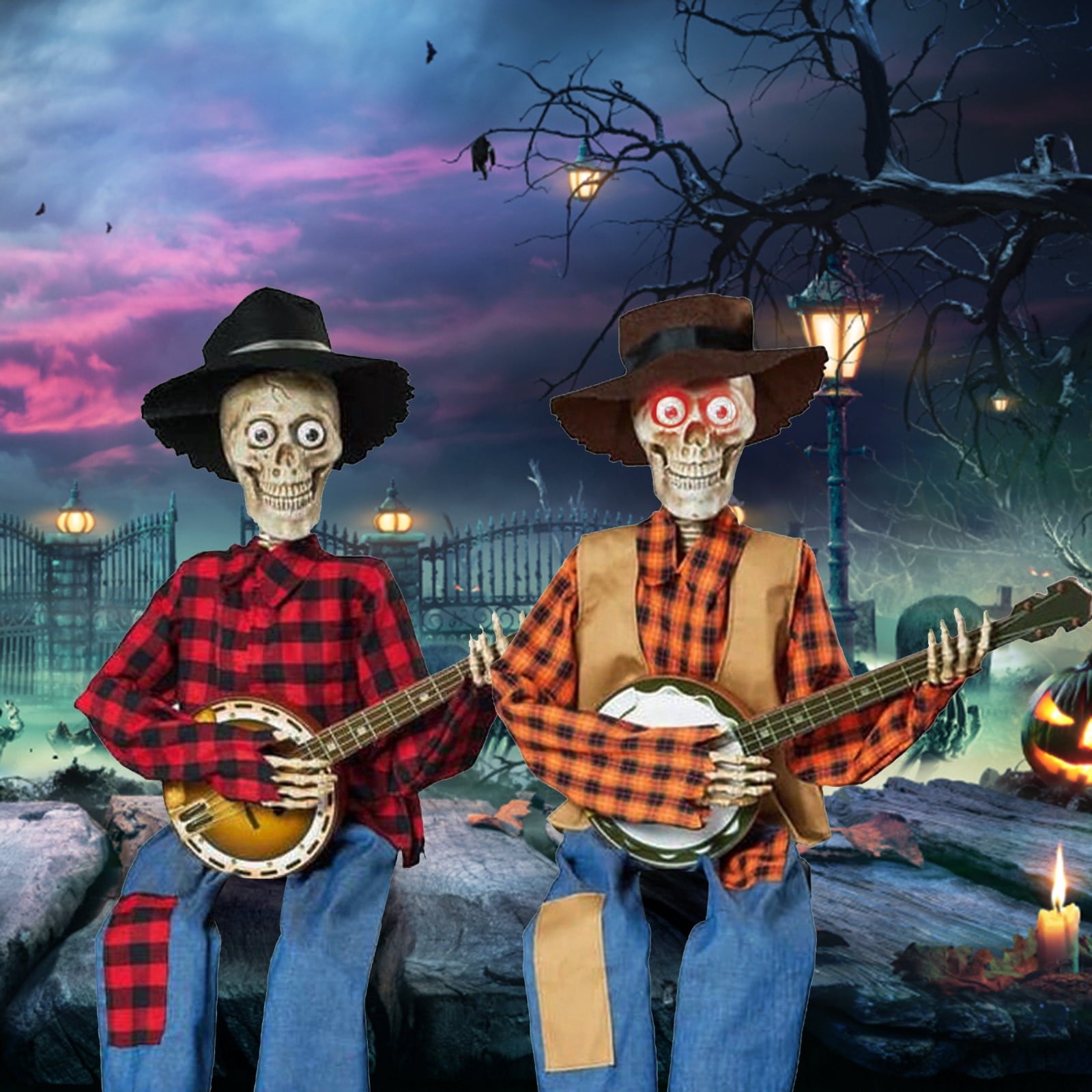 Funny Animated Dueling Banjo Skeletons, Halloween Musical Skeletons ...