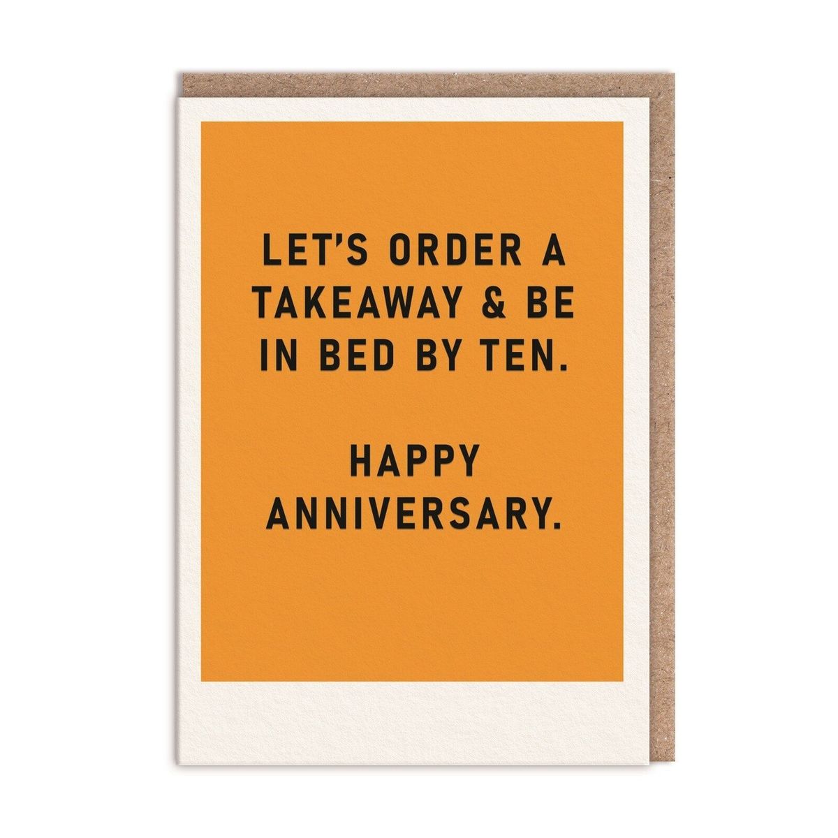 Funny Anniversary Card - "Let's Order Takeaway & Be in Bed by Ten ...