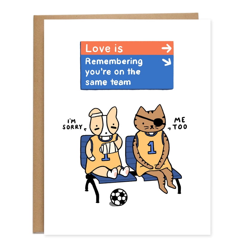 Funny Apology Card for Loved Ones – "Love is Remembering You’re on the ...