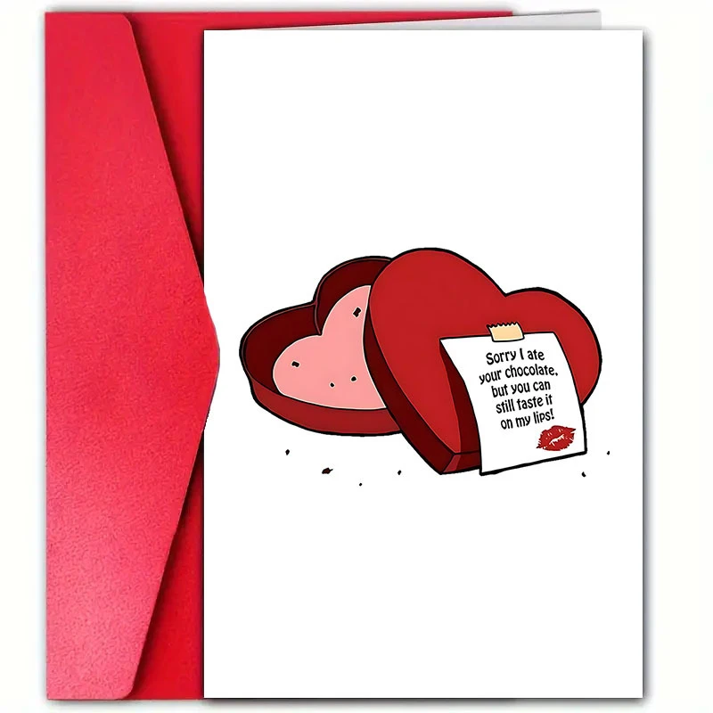 Funny Apology Valentine's Day Card – "Sorry I Ate Your Chocolate ...