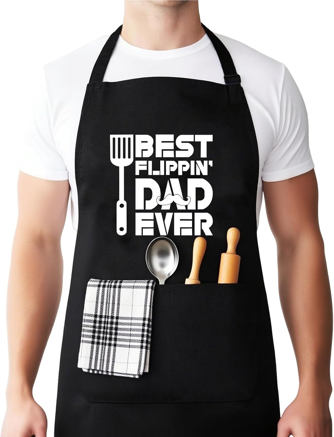 Funny Apron for Dad Birthday, Best Flippin' Dad Ever Christmas Gift ...