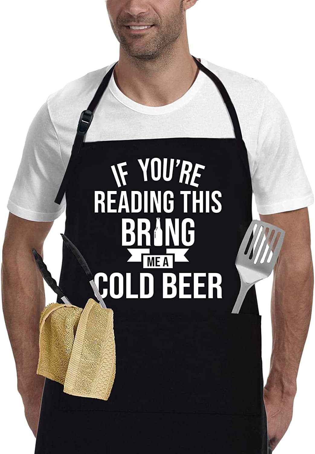 Funny Aprons for Men,Kitchen,Chef,Cooking,BBQ,Boyfriend Gifts,Gifts for ...