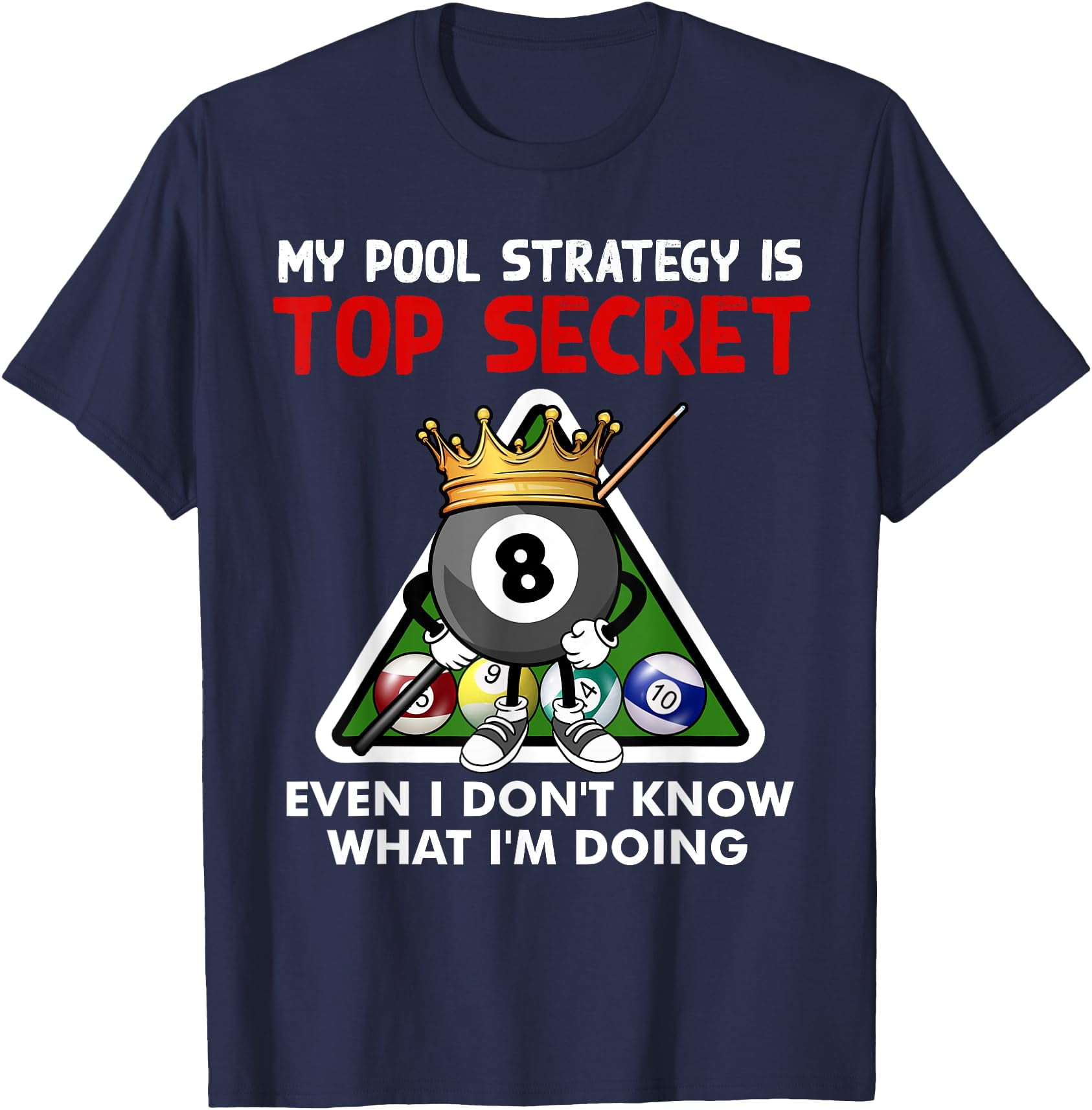 Funny Art For Men Women Billiards Pool Players T-Shirt,Sport Grey color ...