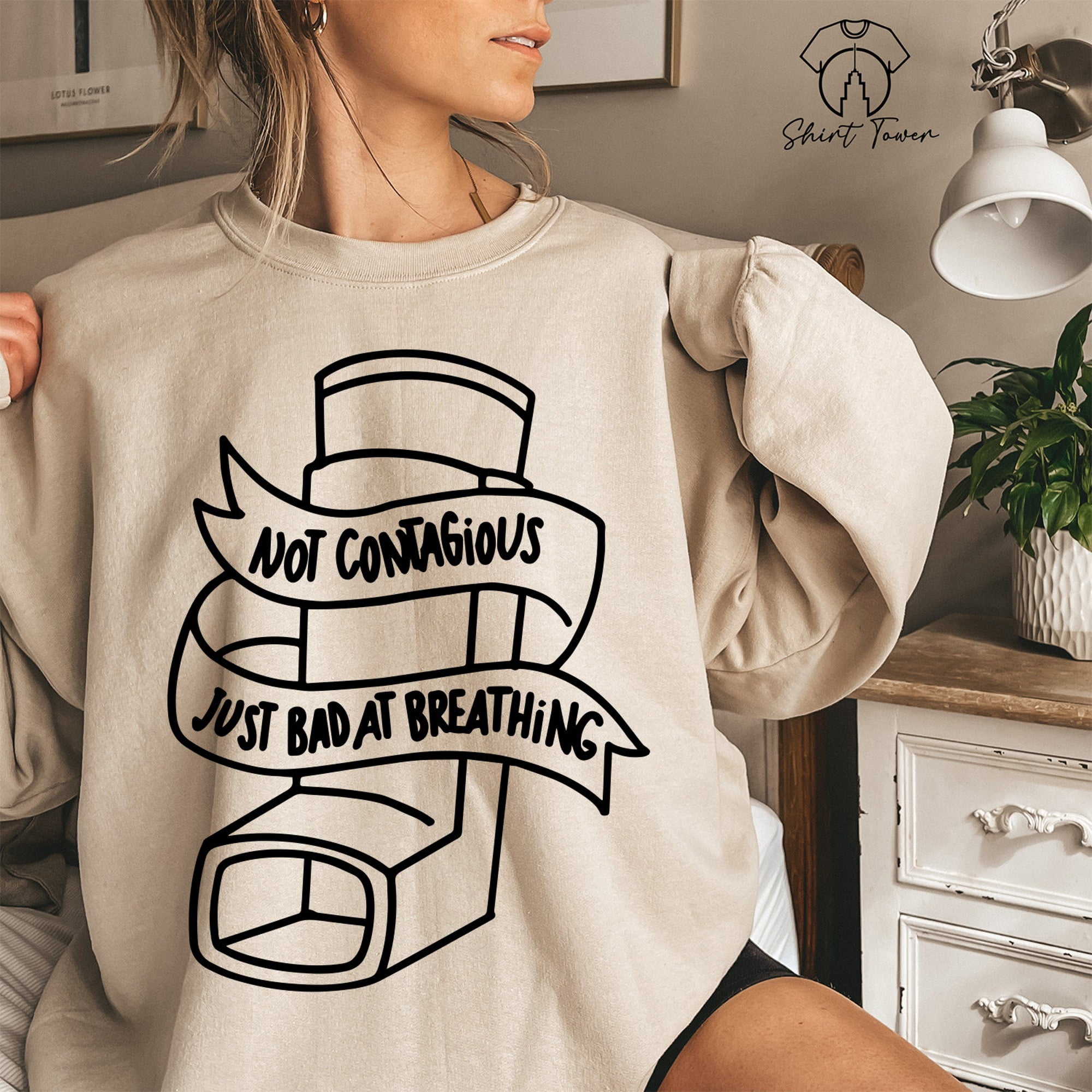 Funny Asthma TShirt Inhaler TShirt Contagious Just Bad at Breathing ...