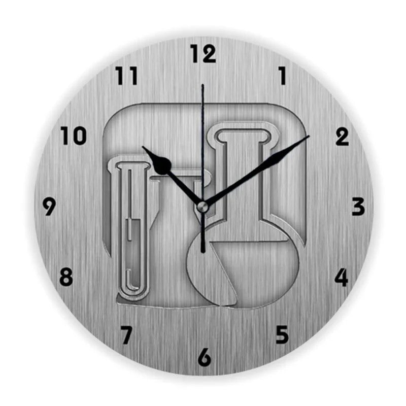 Funny Atomic Science Chemistry Wall Clock Geek Large Chemical Symbols ...