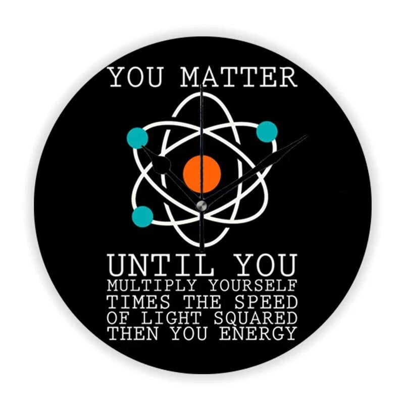 Funny Atomic Science Chemistry Wall Clock Geek Large Chemical Symbols ...