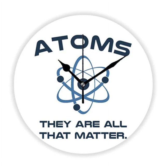 Funny Atomic Science Chemistry Wall Clock Geek Large Chemical Symbols ...