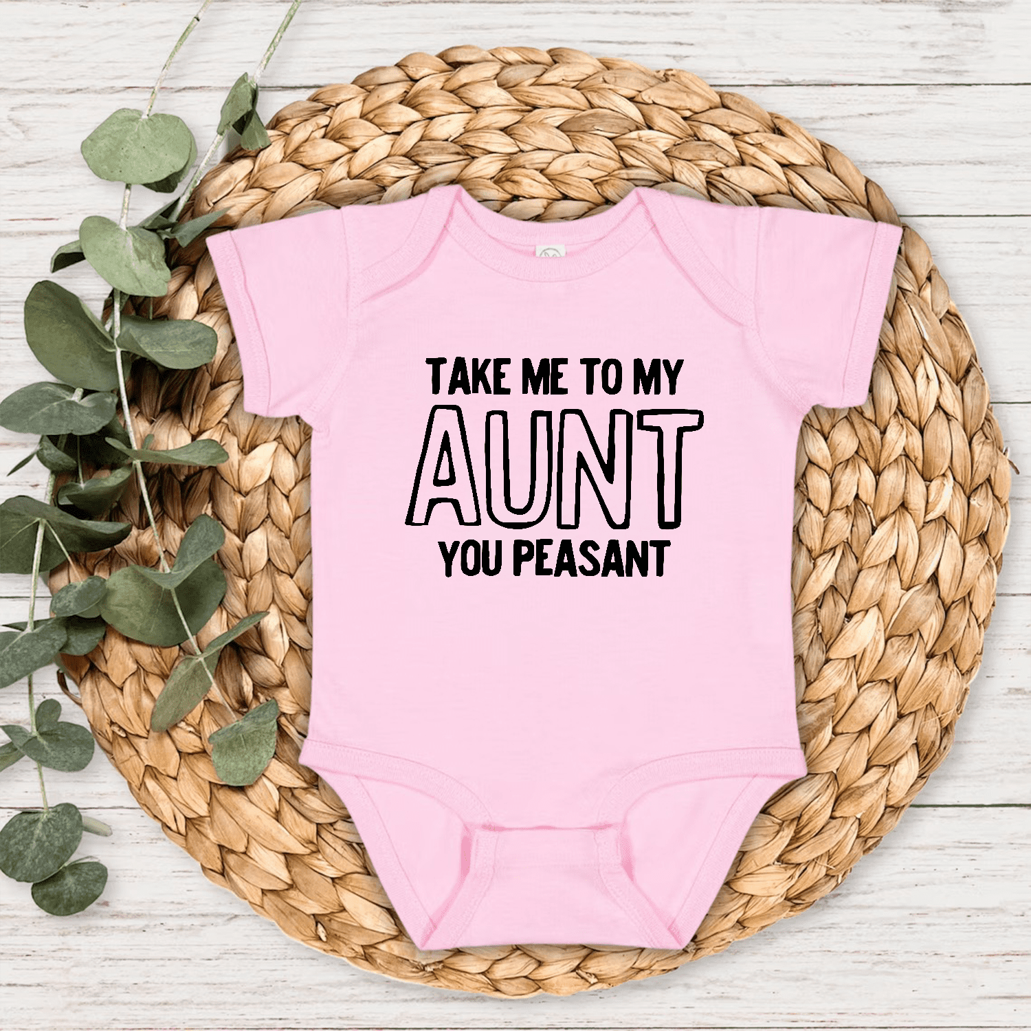 Funny Aunt Baby Bodysuit, Take Me to My Aunt Infant Outfit, Newborn ...