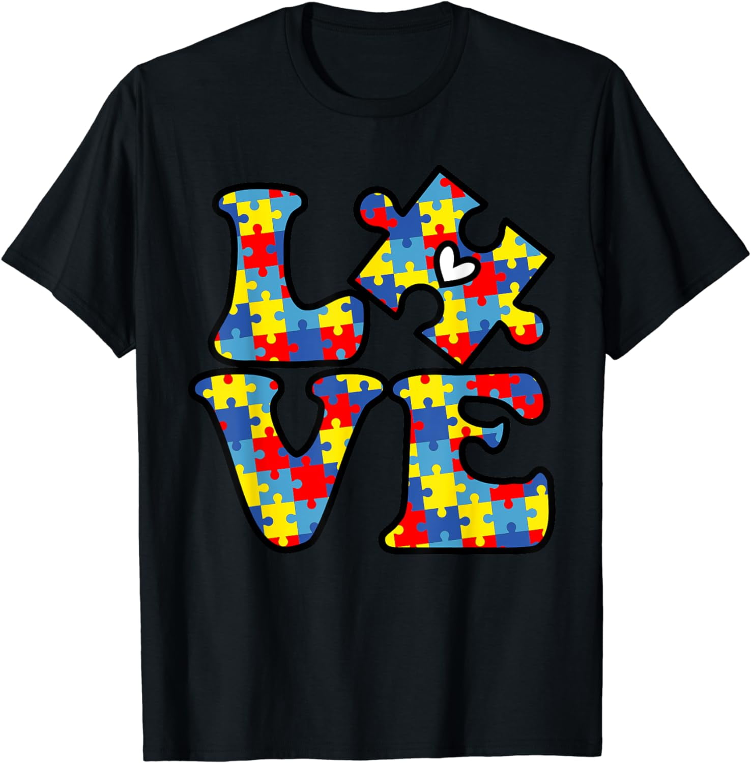 Funny Autism Awareness Puzzle Pieces Love Autistic T-Shirt - Walmart.com