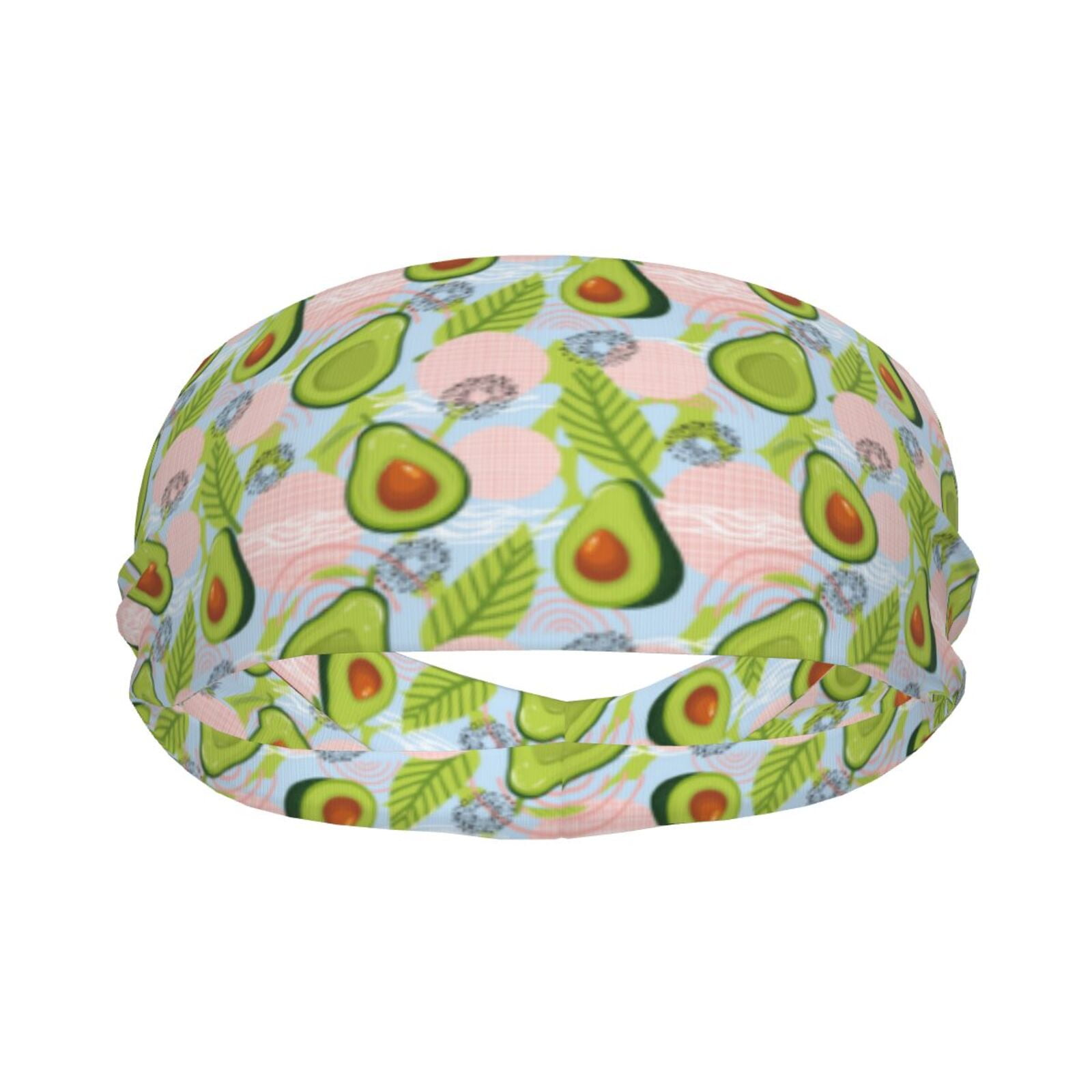 Funny Avocado Green Leaves Headbands for Women/Men, Elastic Wide Soft ...
