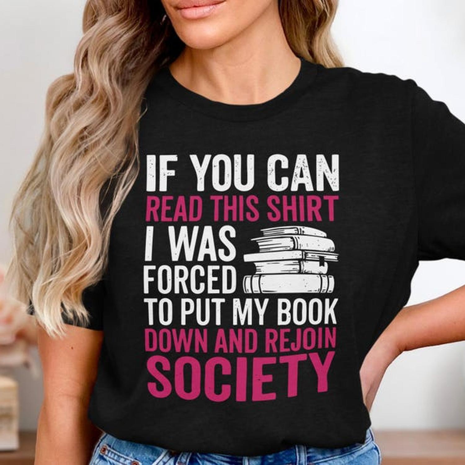Funny B1Ook Lover T S1Hirt, Introvert Reading S1Hirt, B1OokiS1H Graphic ...