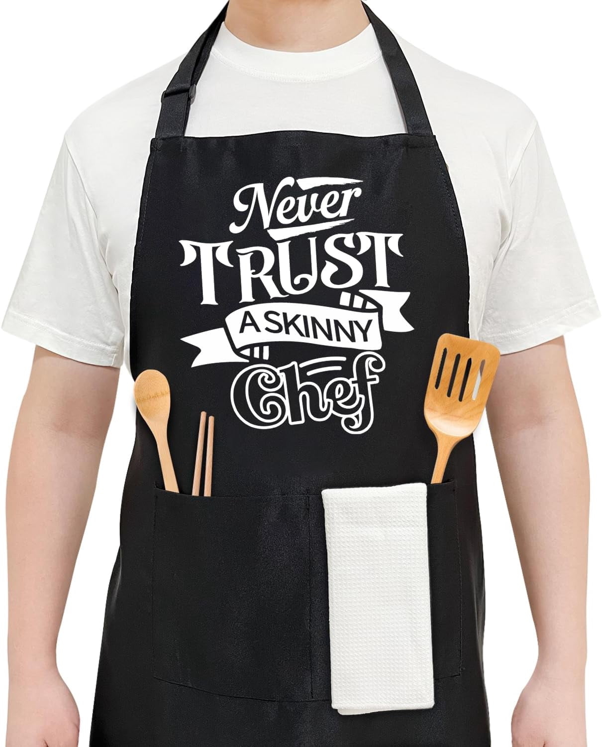 Funny BBQ Aprons for Men Husband Dad Grangpa Black Chefs Apron with ...