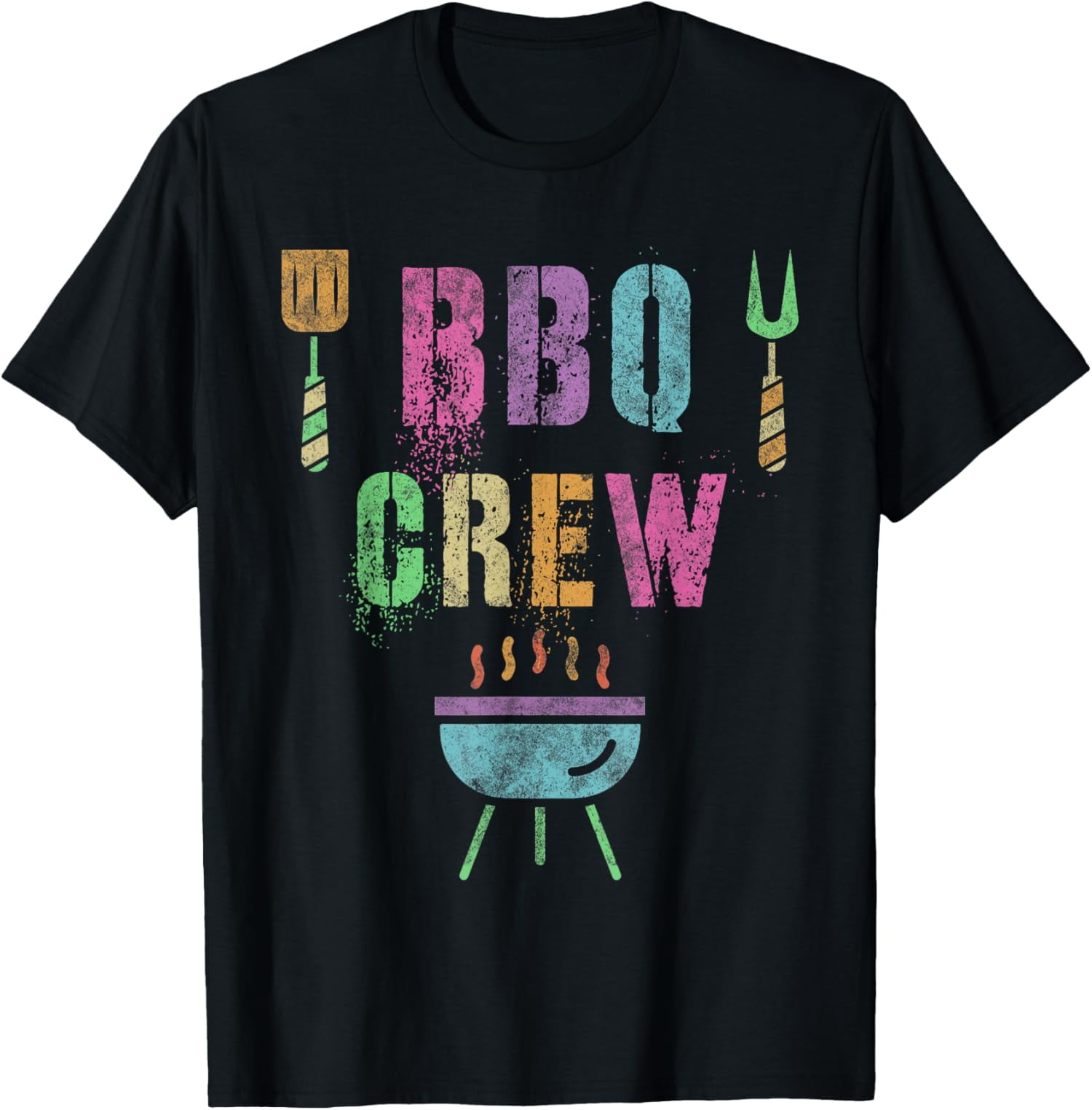 Funny BBQ CREW Grill Chef Cook Squad Cooking Summer Grilling T-Shirt ...