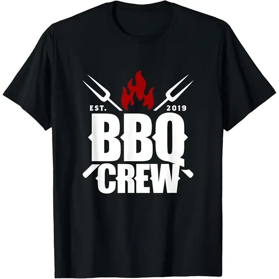 Funny BBQ Grill Pitmaster Crew for Men Cotton Short Sleeve T-Shirt ...