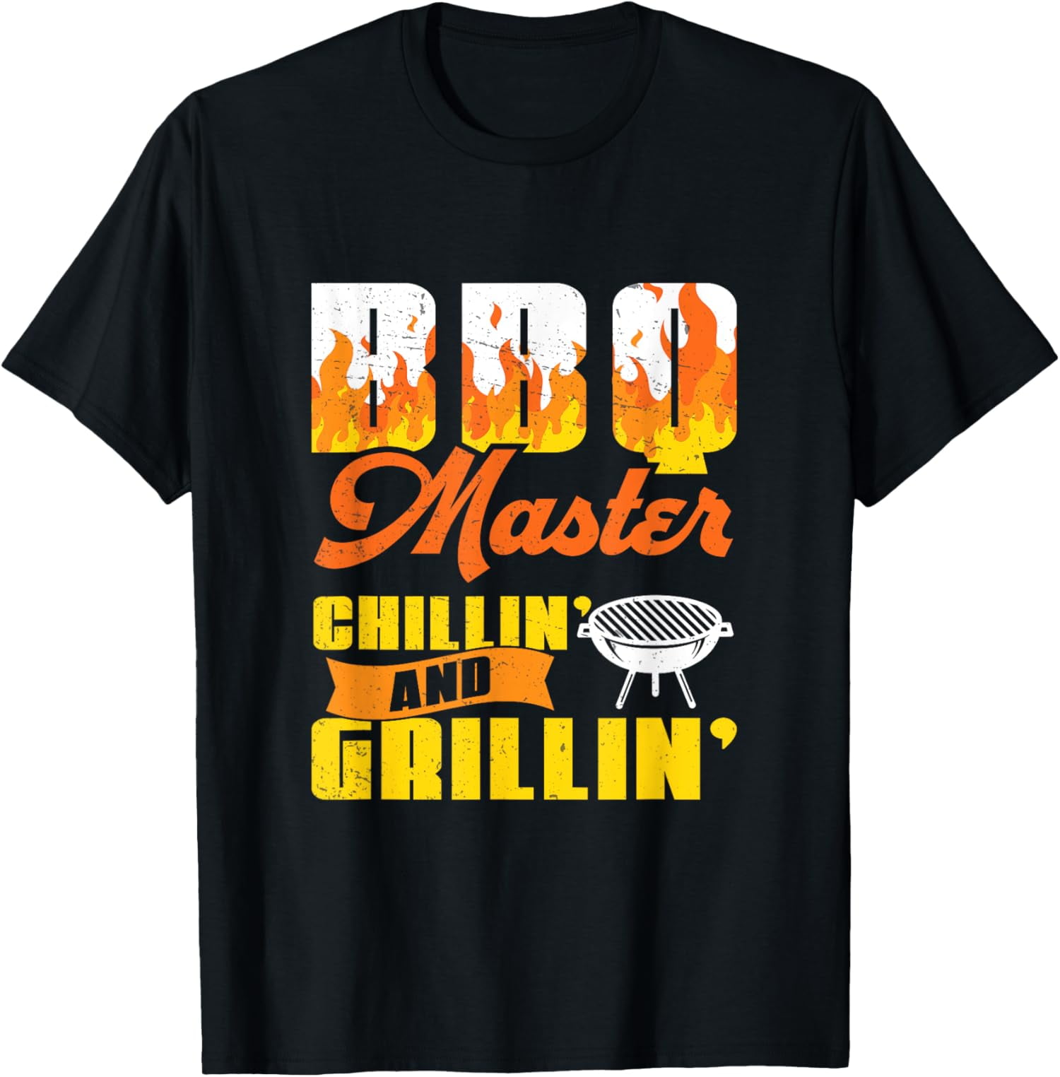 Funny BBQ Master Chillin' And Grillin' For A Barbecue Smoker T-Shirt - Walmart.com
