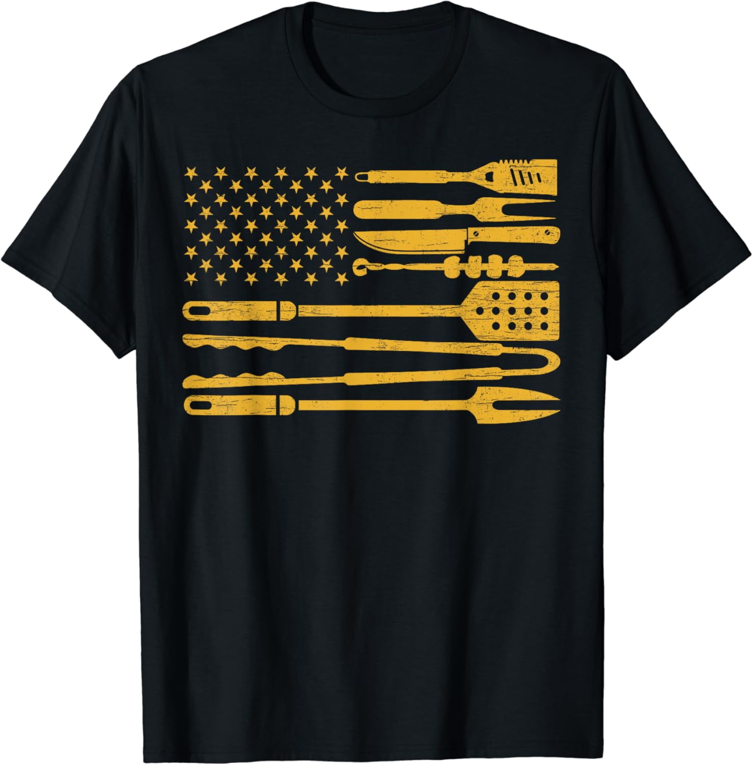 Funny BBQ-Shirt 4th of July US Flag Barbecue Smoker Grilling T-Shirt ...