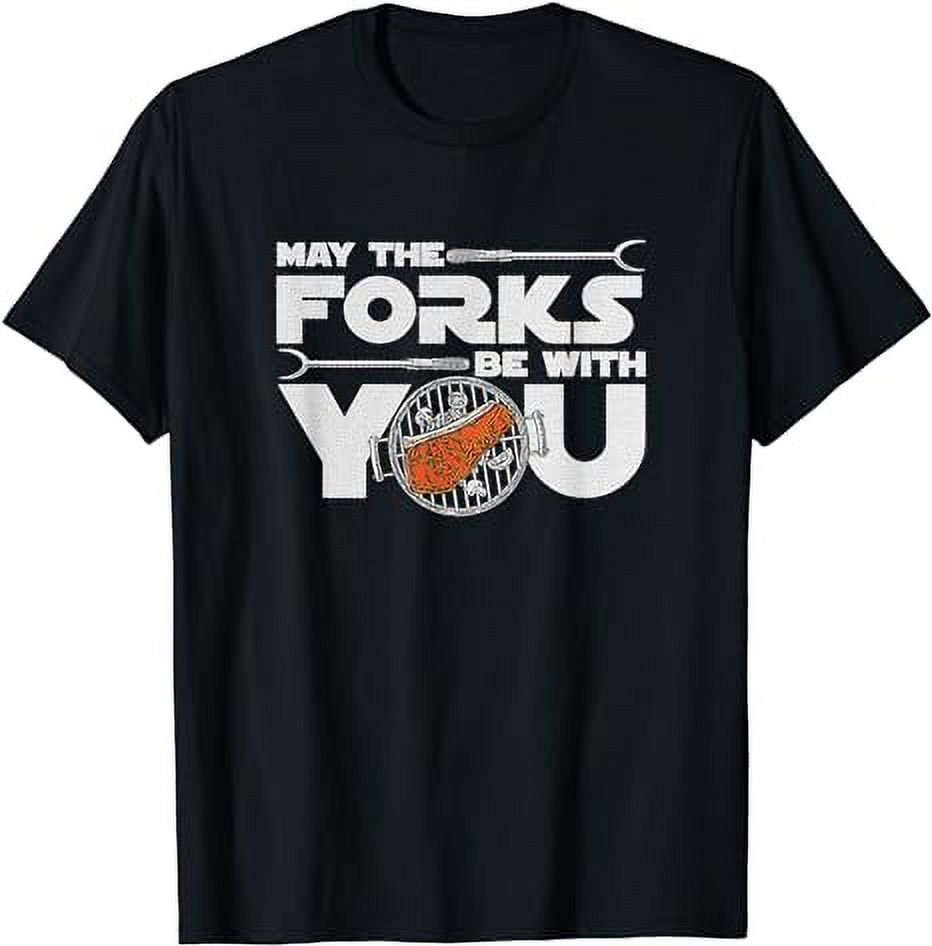 Funny BBQ Shirts - May The Forks Be With You T-Shirt - Walmart.com