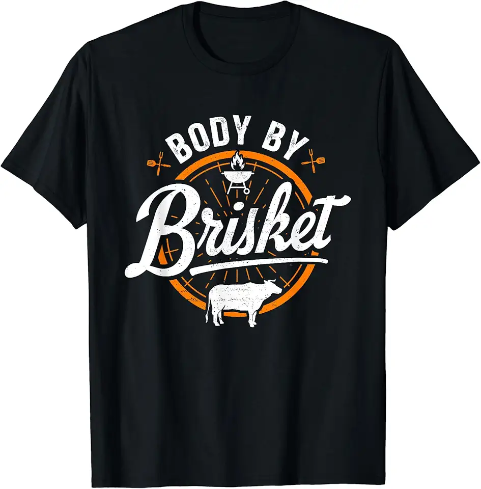 Funny BBQ Smoker Brisket Grill Master Gift for Men Casual Graphic T ...