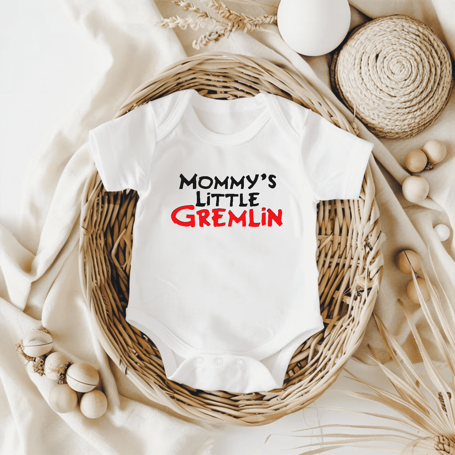 Funny Baby Bodysuit, Mommy's Little Gremlin Infant Outfit, Newborn Gift ...
