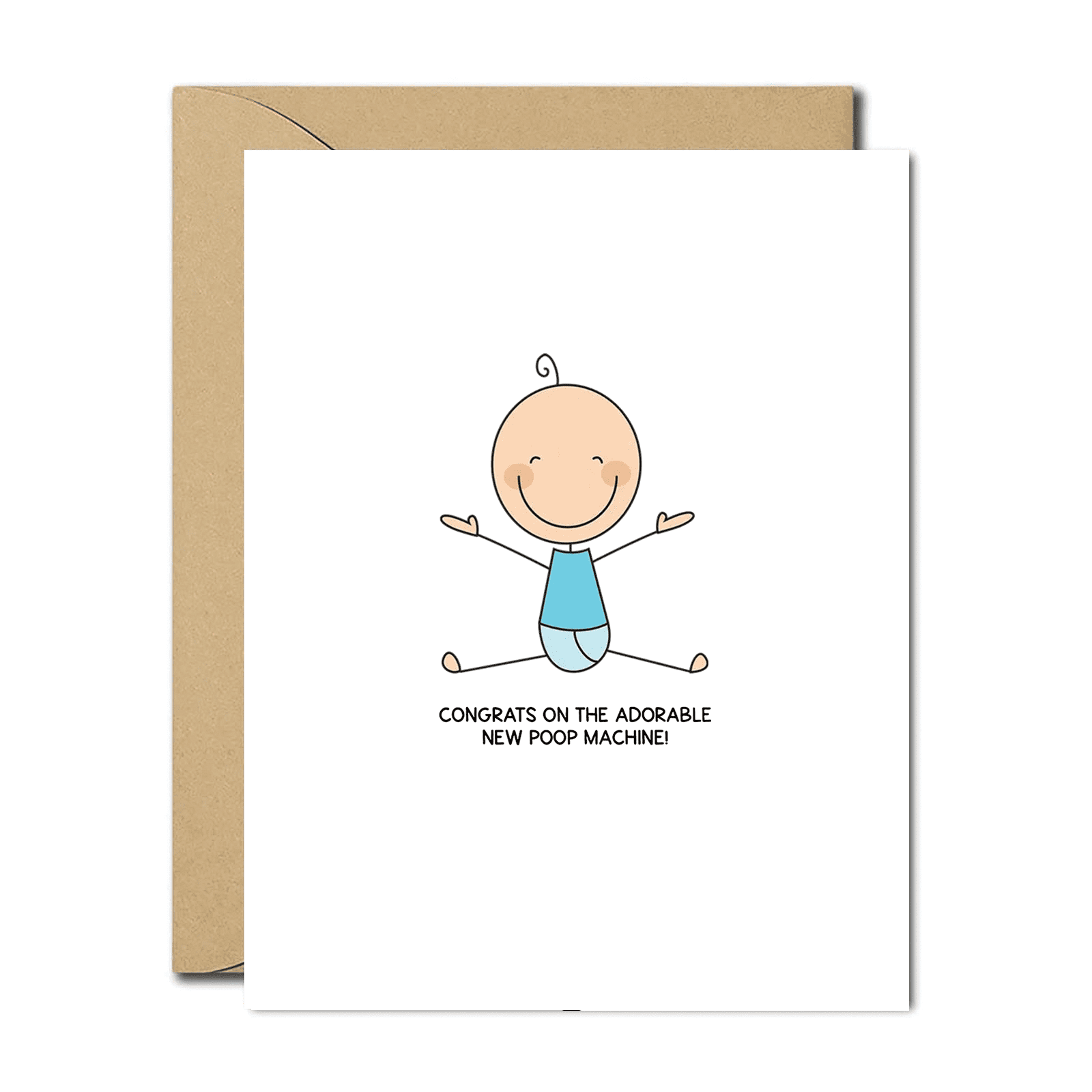 Funny Baby Congratulations Card – “Congrats on the Adorable New Poop ...