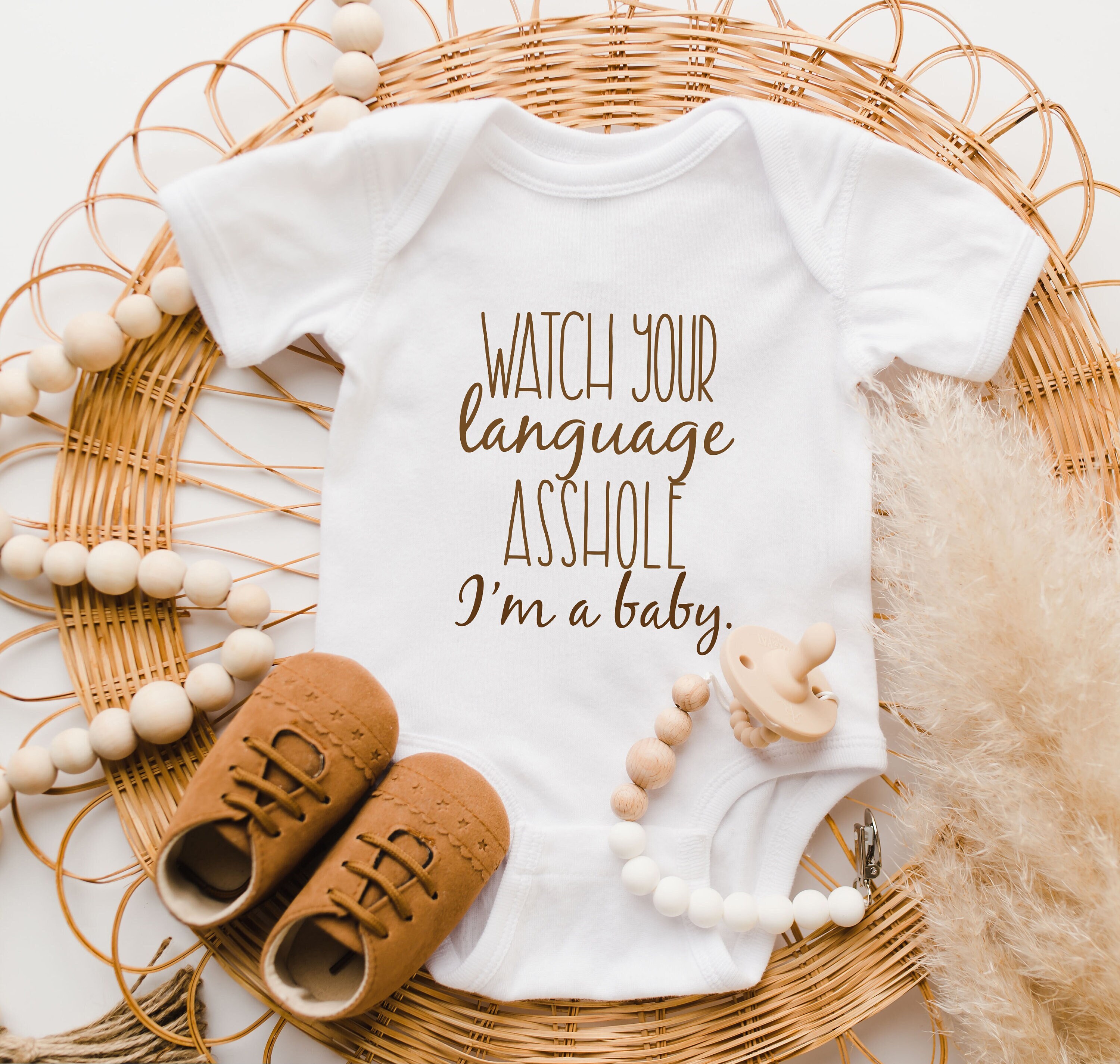 Funny Baby Onesie, Baby Shower Gift, Baby Announcement, Watch Your ...