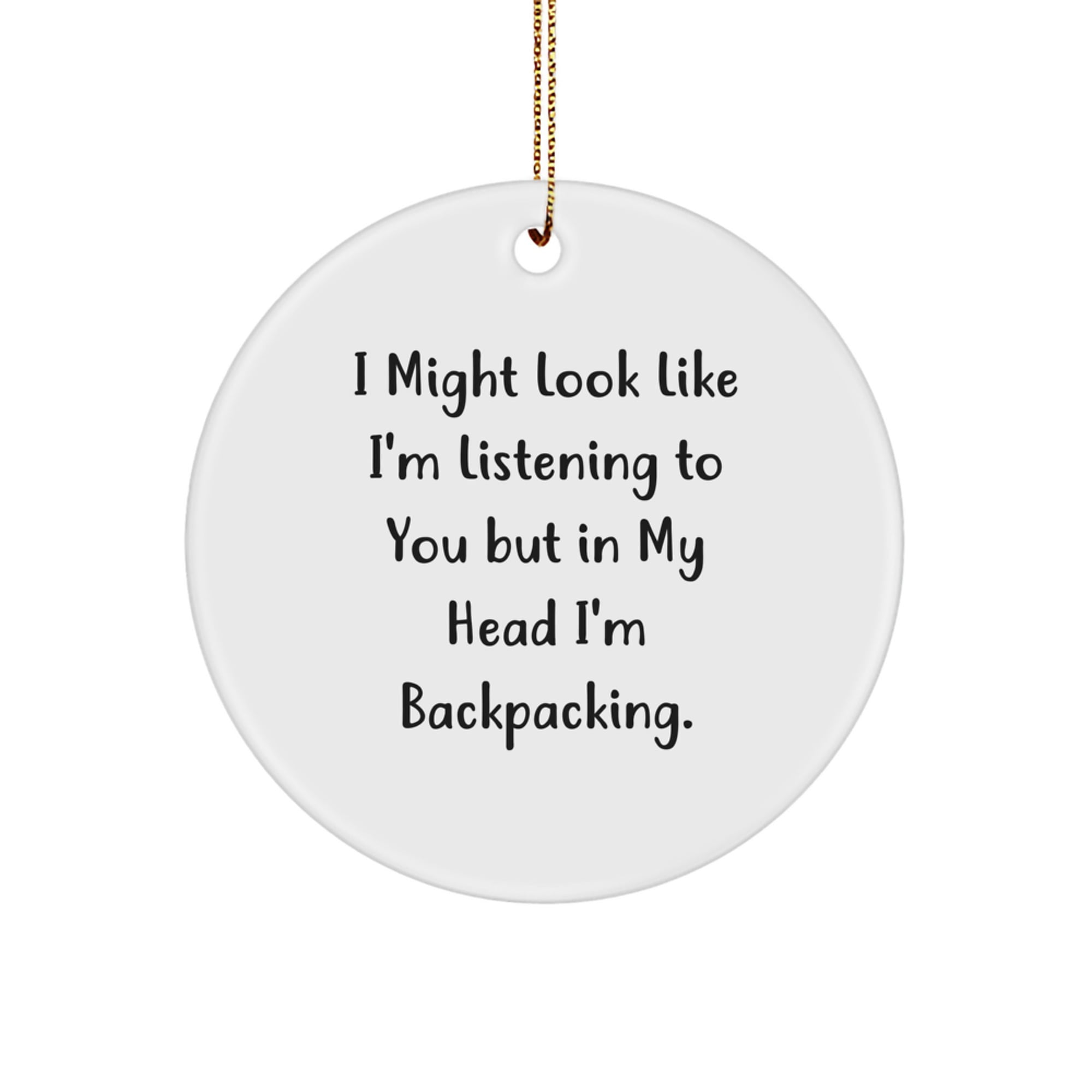 Funny Backpacking Circle Ornaments for Christmas Unique Gifts from ...