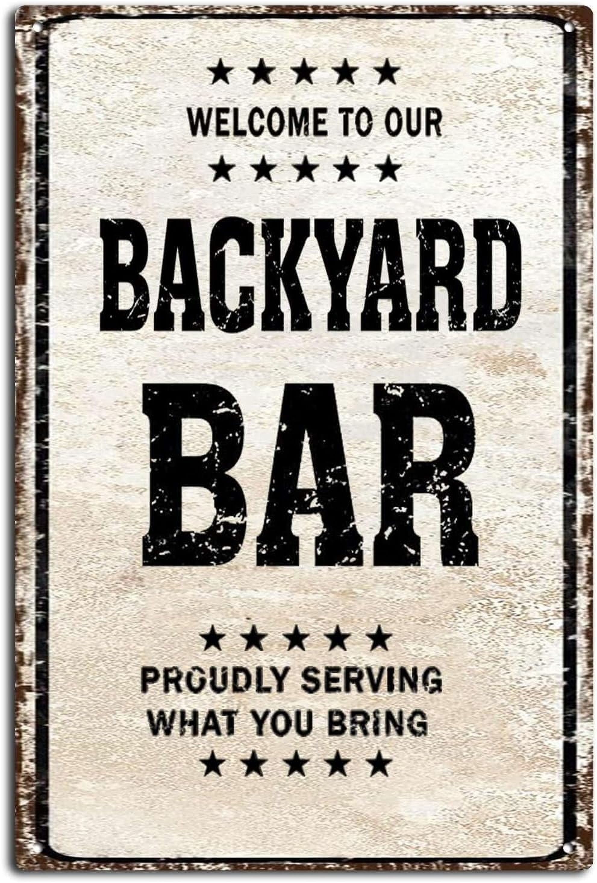 Funny Backyard Signs and Decor Outdoor Pool Decor, Outdoor Bar Signs ...