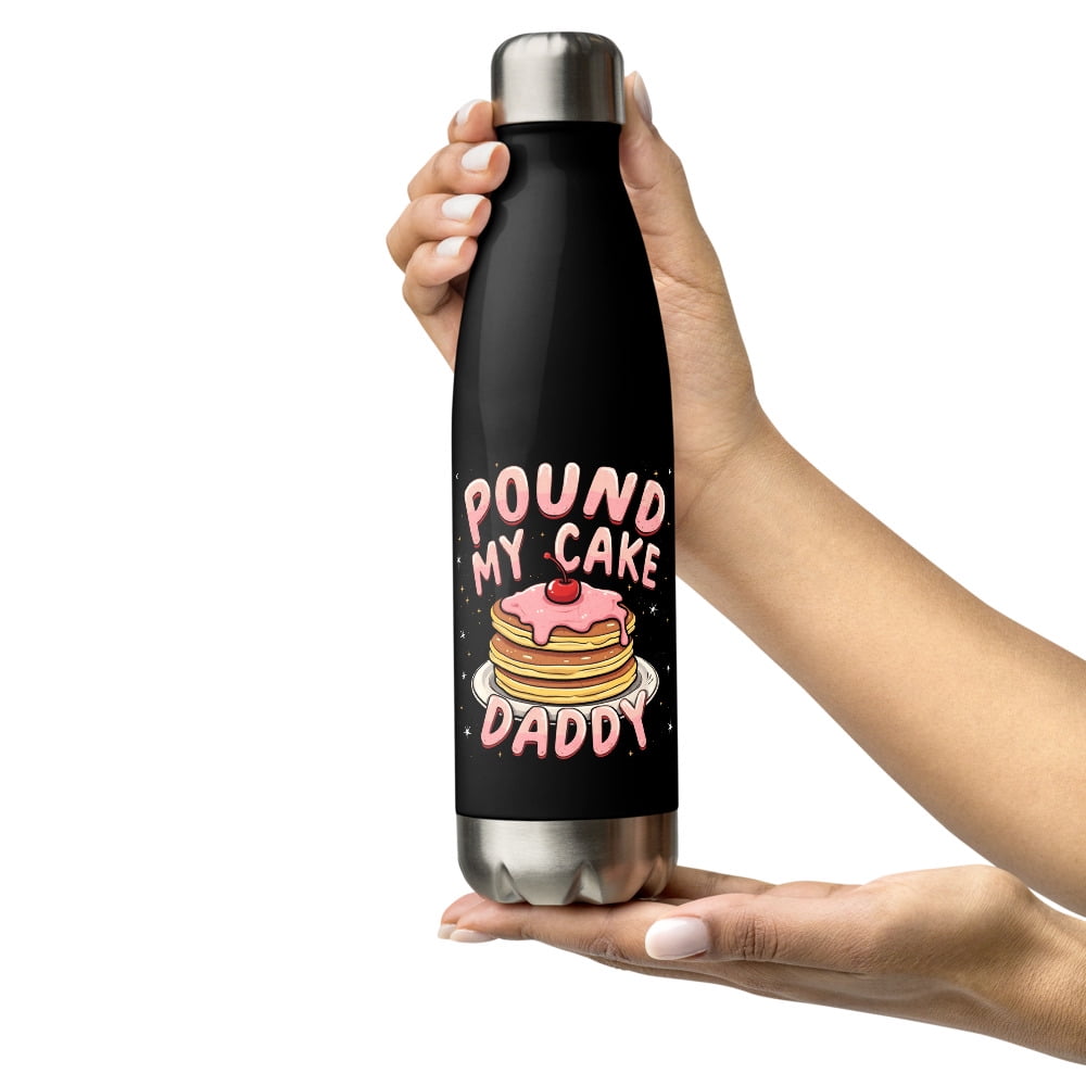 Funny Bakers Stainless Steel Water Bottle, Pound My Cake Daddy ...