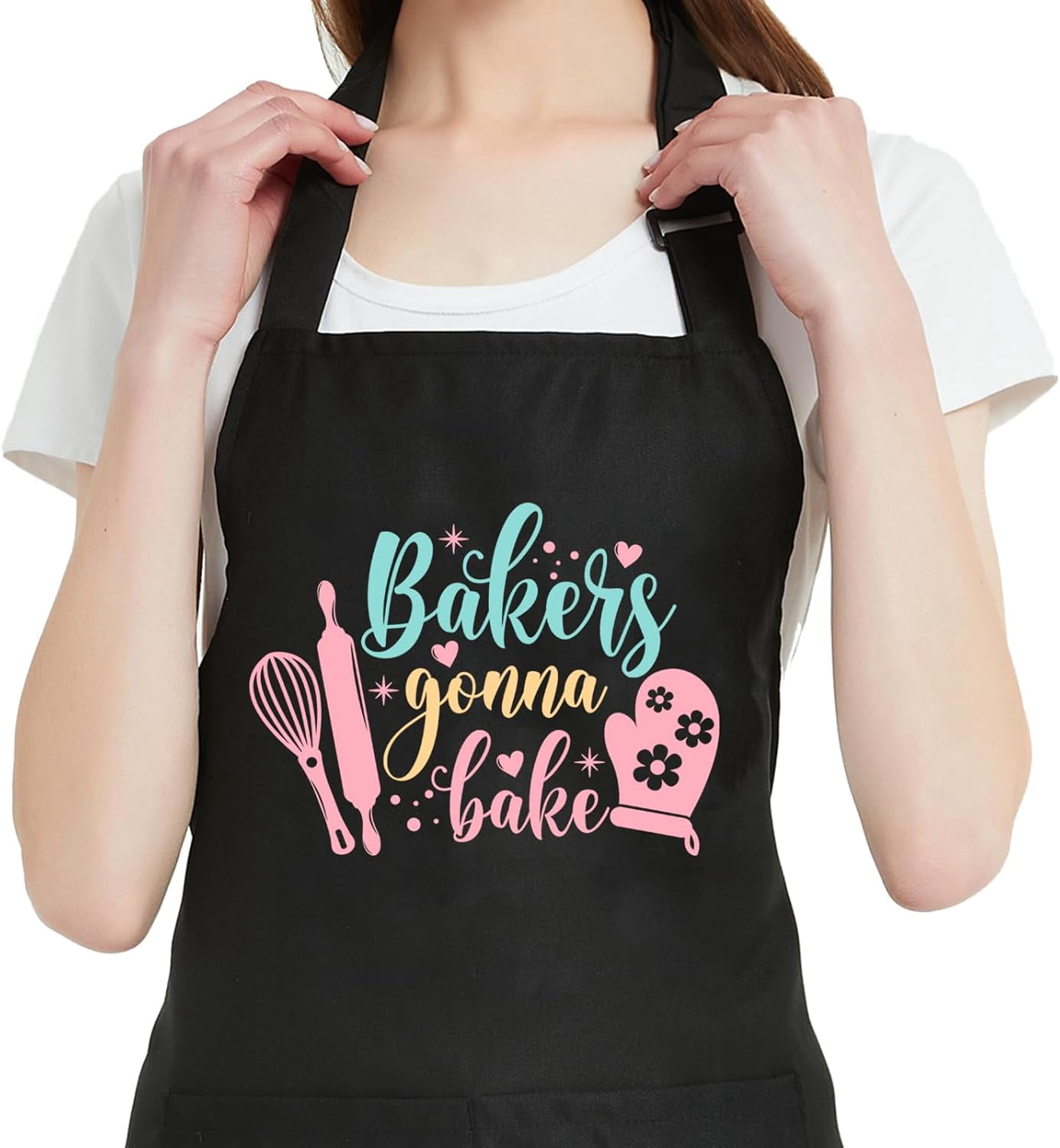 Funny Baking Aprons for Women, Cooking Kitchen Aprons with Pockets ...