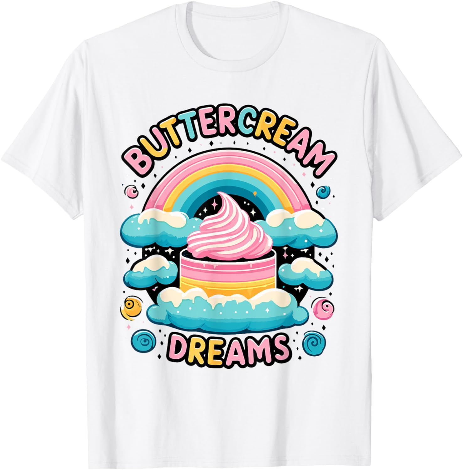Funny Baking Buttercream Cupcake Cake Baker Pastry Chef T-Shirt men and women can wear, black ...