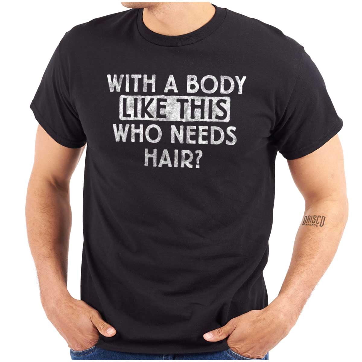 Funny Bald Joke T-Shirt with Humorous Graphic - Perfect Dad Bod Humor ...