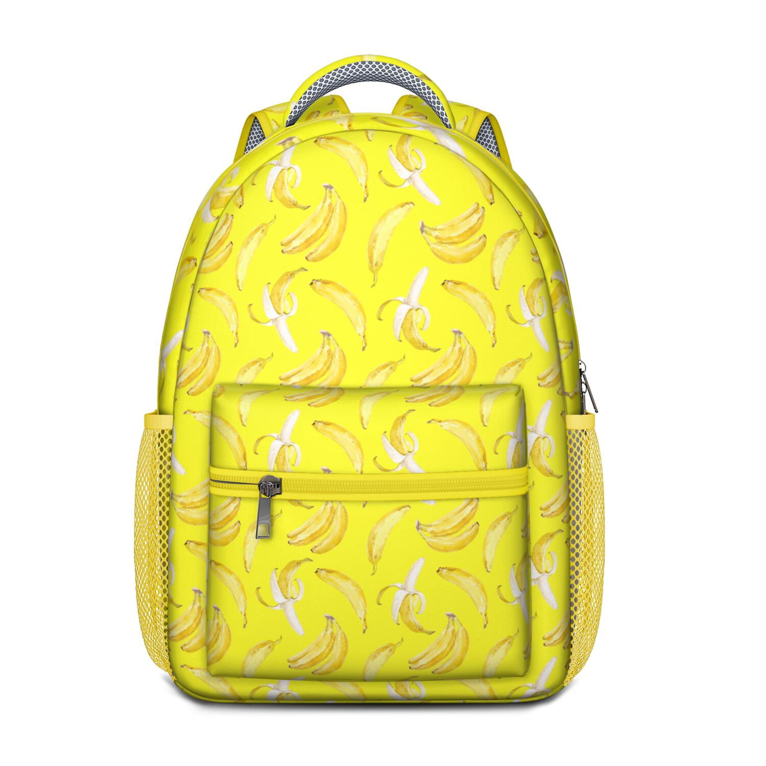 Funny Banana Illustration School Backpack - Stylish Waterproof Daypack ...