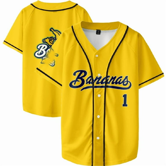 Funny Banana Merch Let's Go Bananas Baseball Jacket Unisex Stylish V ...