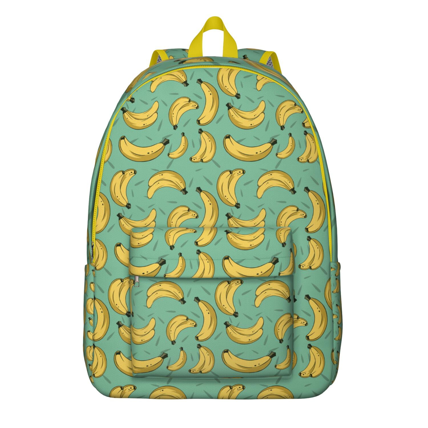 Funny Banana Pattern Backpack - Spacious 15" Laptop Travel Backpack ...