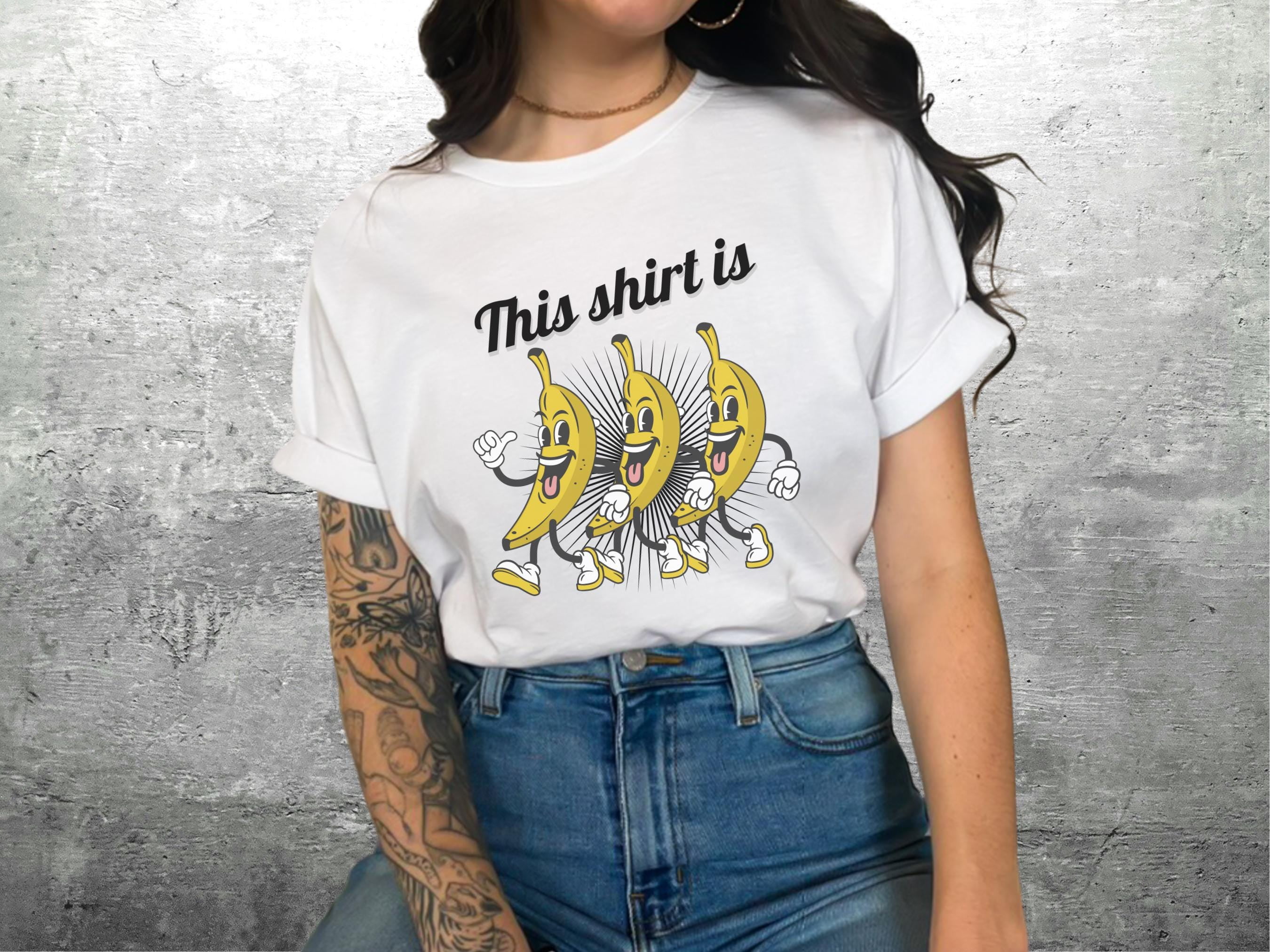 Funny Banana T-shirt, This Shirt Is Bananas Funny Meme, Retro Vintage ...