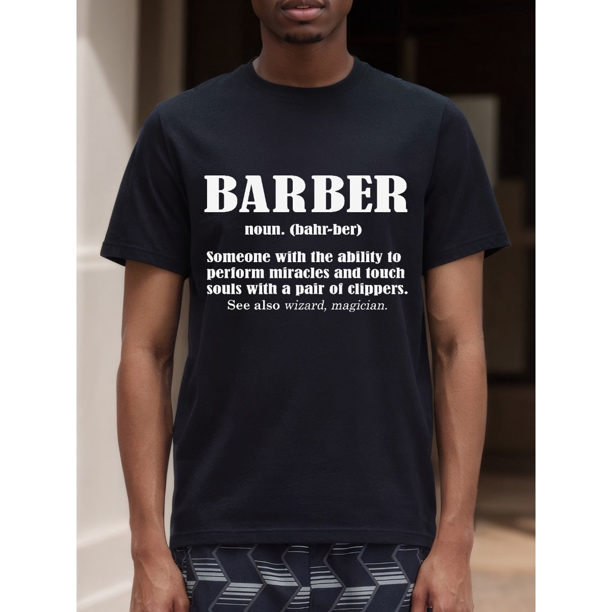 Funny Barber Definition Quote Men's T-Shirt - "Someone with the Ability ...