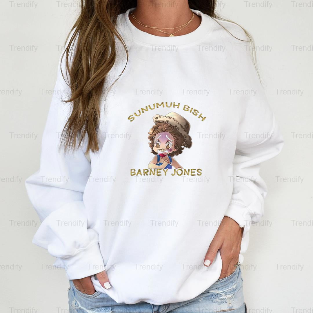 Funny Barney Jones Retro Name Tag Graphic Unisex Sweatshirt M390783, Up ...