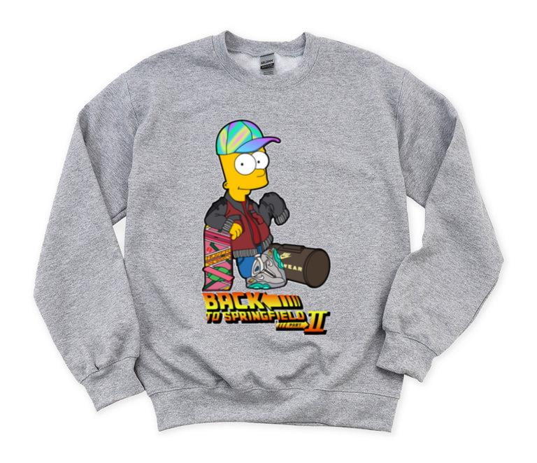 Funny Bart Simpson To The Future Cartoon TV Show Parody Humor Graphic ...