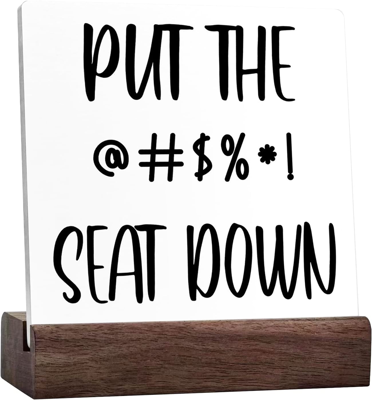 Funny Barthroom Signs,Put The Seat Down Ceramic Table Sign For ...