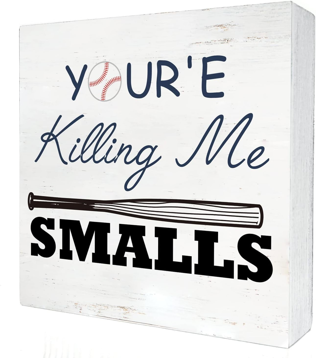 Funny Baseball Wood Box Sign Home Decor Rustic Baseball Lovers Wooden ...