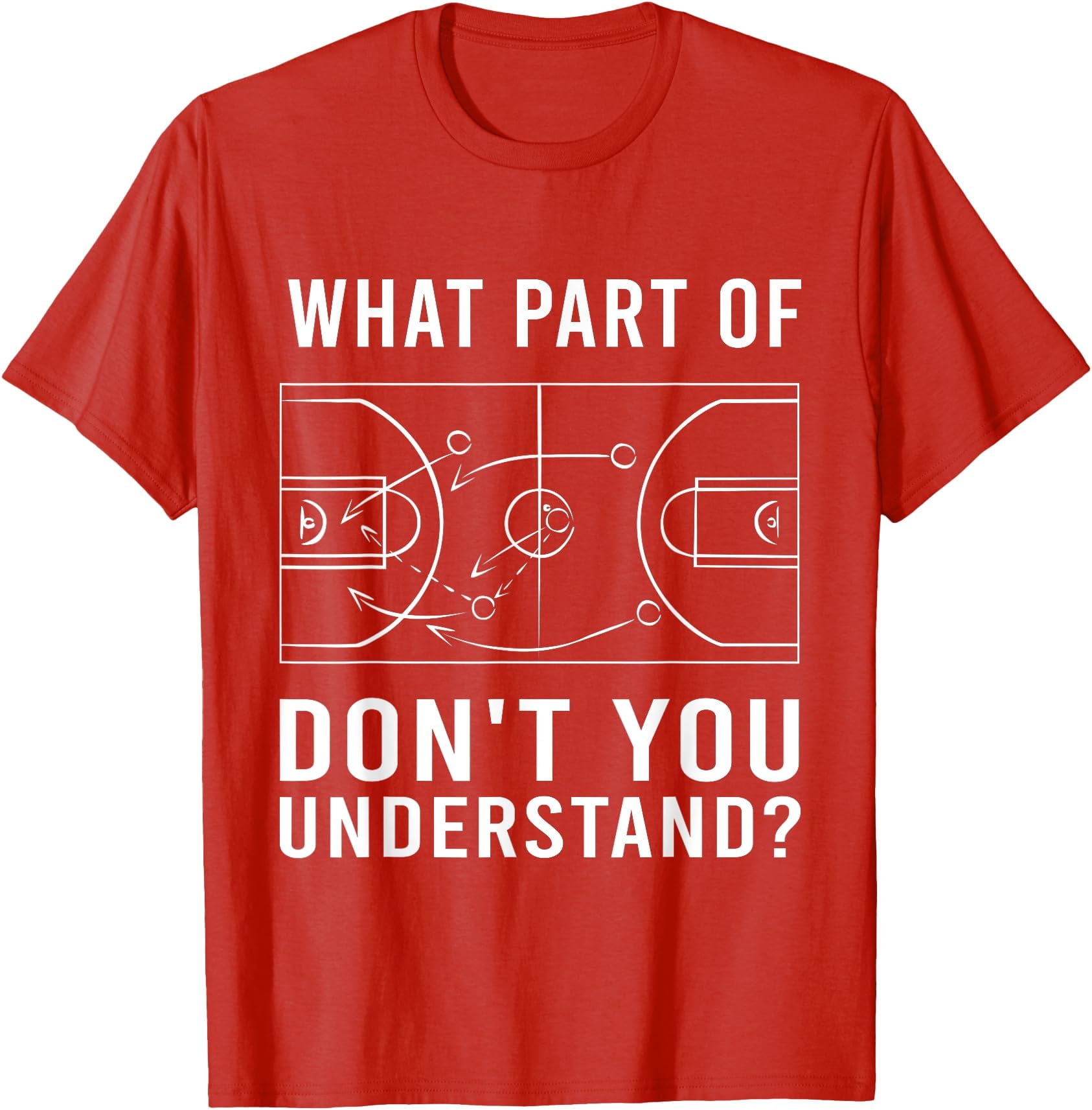Funny Basketball Tactic Diagram Board Softstyle T-Shirt for Men Women ...