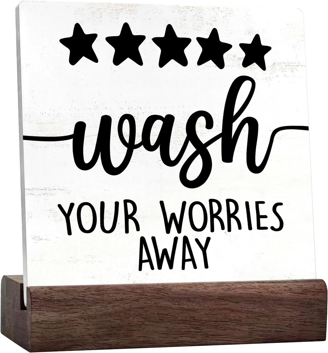 Funny Bathroom Ceramic Desk Sign Decor Desk Art, Always Wash Your ...